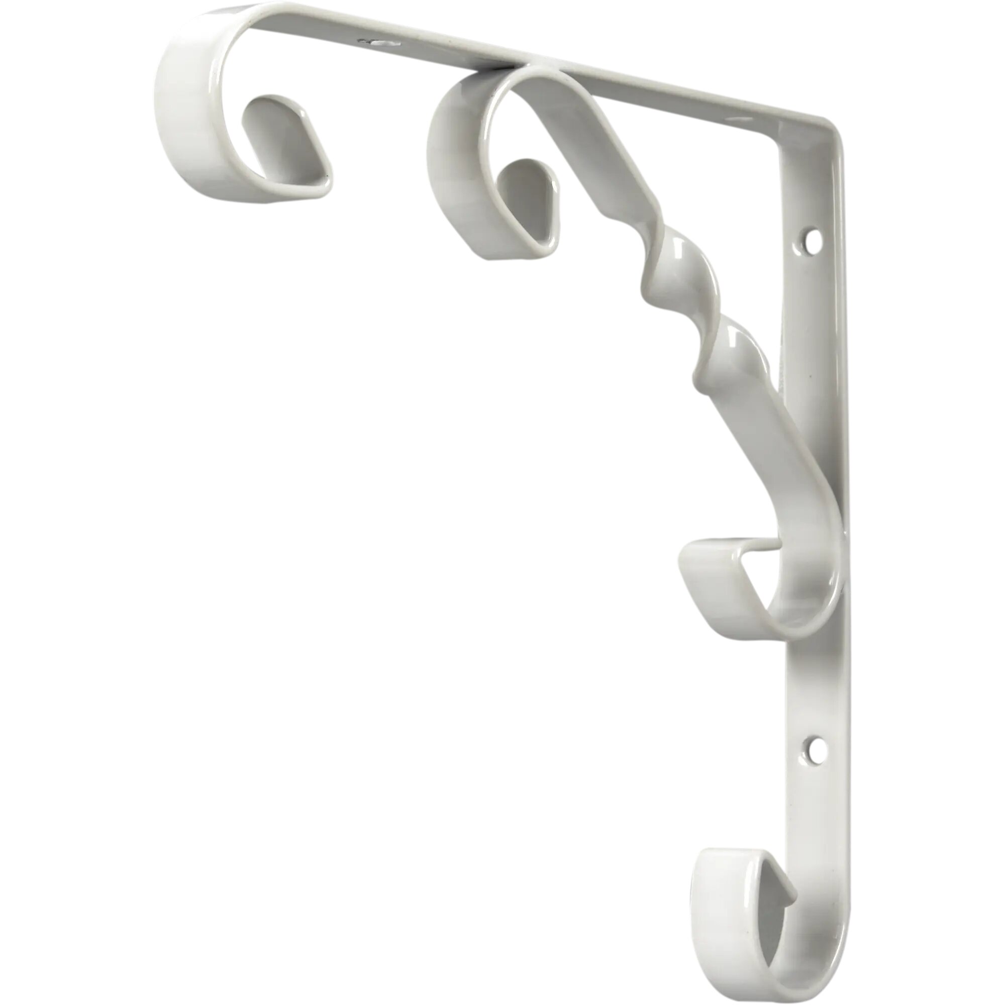 Larvij Кронштейн для полки Орнамент 15x15 см, металл, белый, нагрузка до 18 кг