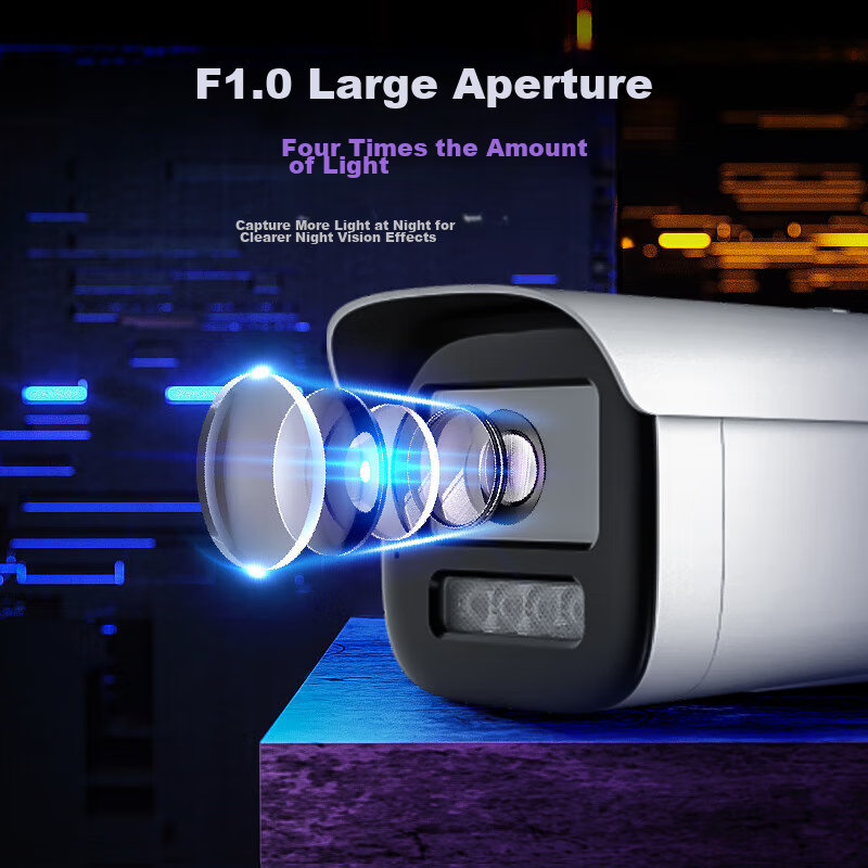 HIKVISION Surveillance Camera, True Full-Color Night Vision, 2 Million Pixels, POE, Indoor And Outdoor, Ultra-High Definition, Network Camera, Security, Remote Mobile Phone Access, 3T27EWDV3-L, 4mm