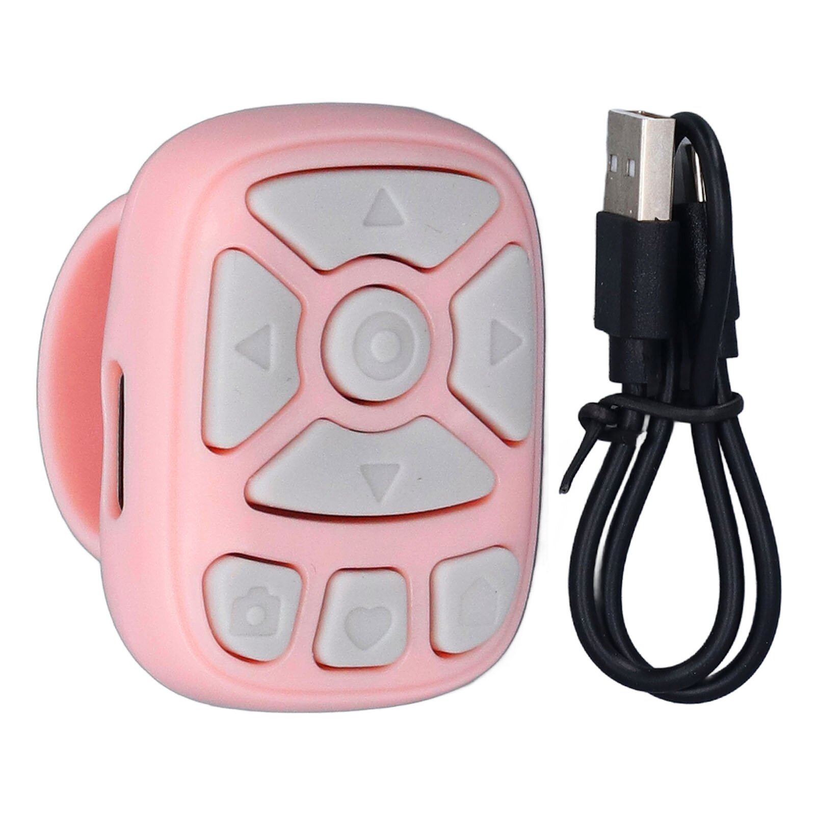 Bluetooth Remote Control Scrolling Ring Wireless Page Turner Fingertip for IOS 15 Pink