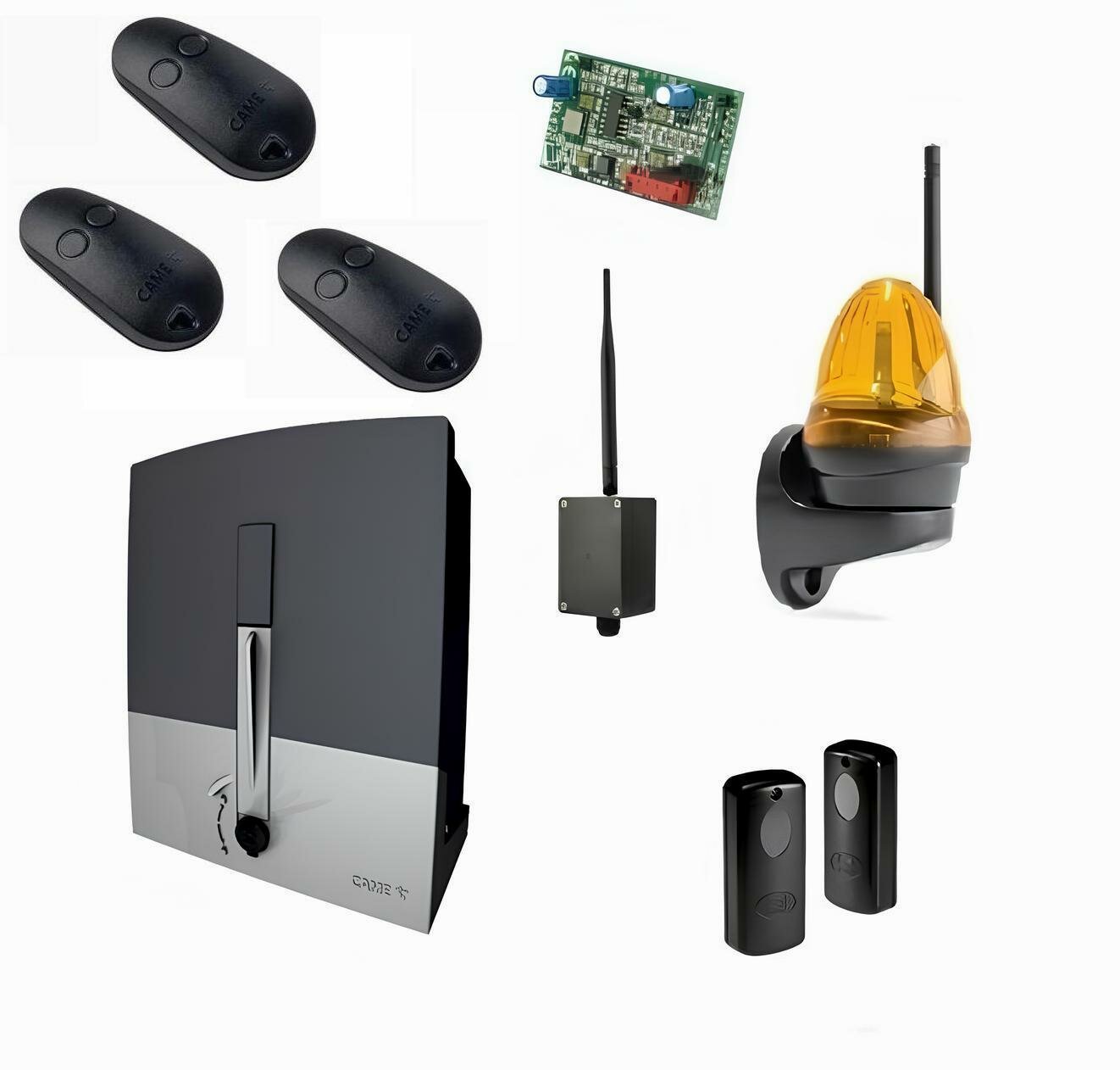 Автоматика для откатных ворот BXL04AGS FULL-K1-BT-Т3, комплект: привод, радиоприемник, 3 пульта, фотоэлементы, лампа, Bluetooth-модуль