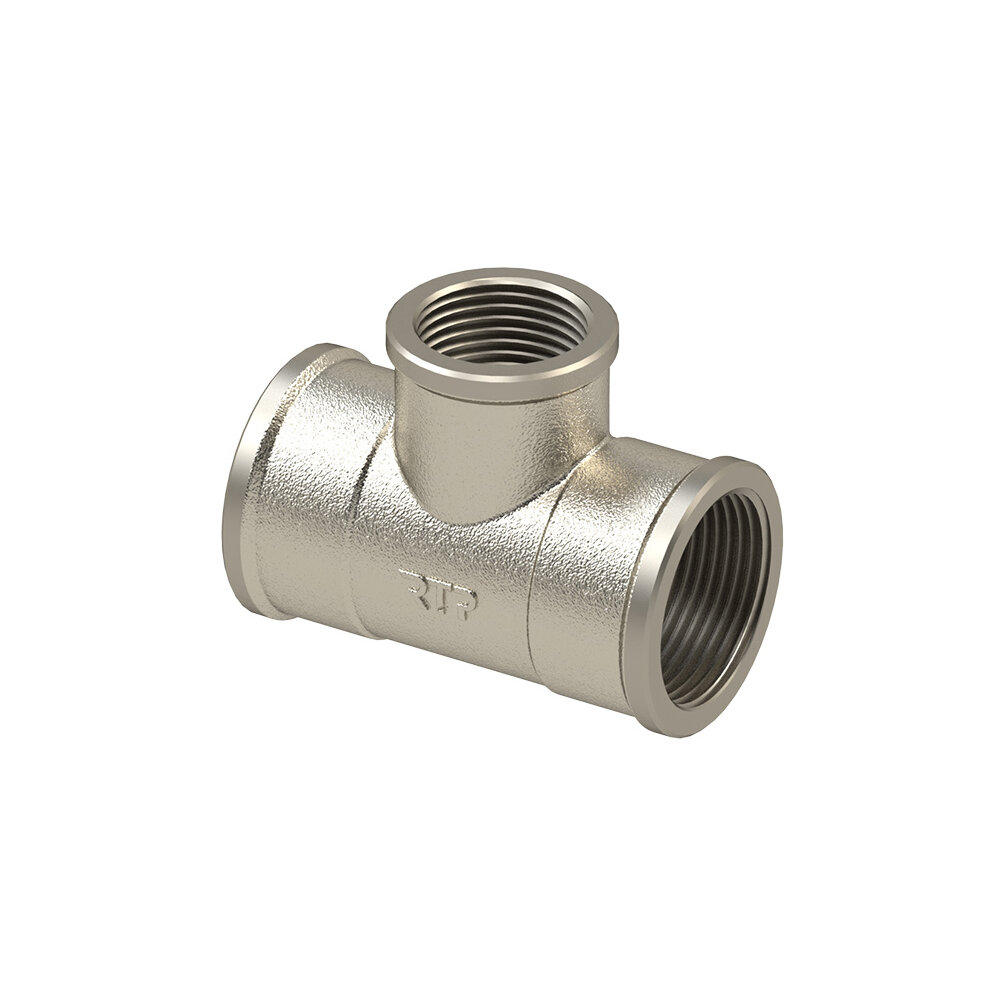 Тройник переходной 1"х3/4"х1", с внутренней резьбой, никелированный, РТП | 25201