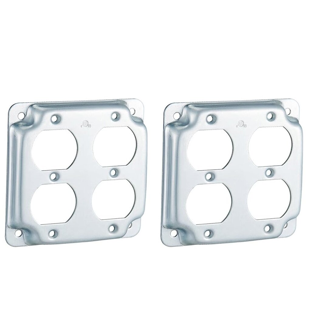 1 комплект из 2 аксессуаров для панели розеток с 4 отверстиями из цинкового сплава