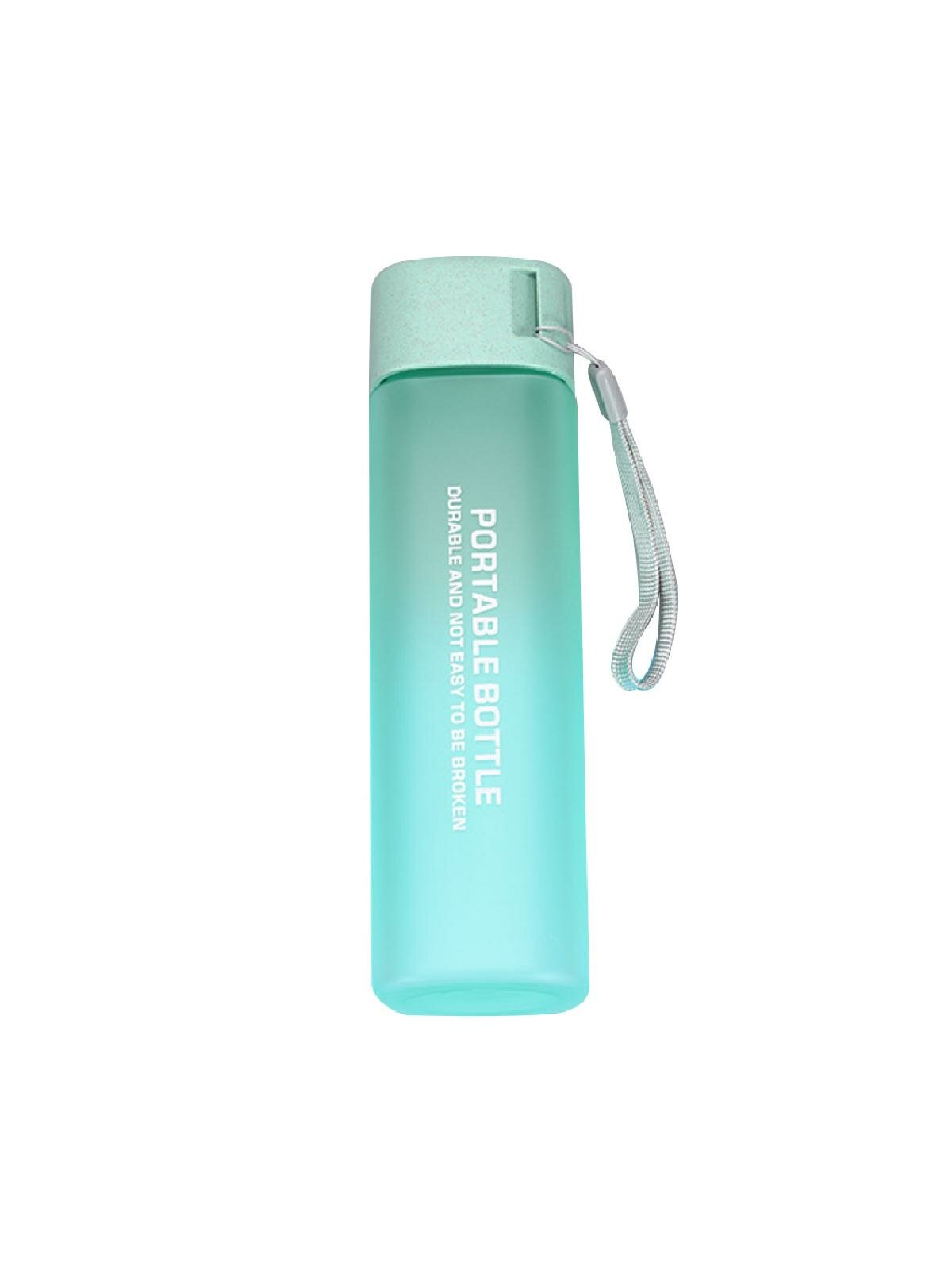 Квадратная матовая пластиковая бутылка для воды, портативная матовая бутылка для фруктового сока, герметичная для занятий спортом на открытом воздухе, путешествий, кемпинга