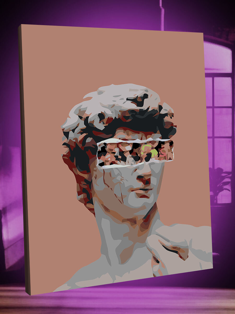 Картина по номерам Давид Микеланджело цветы холст на подрамнике 40*50