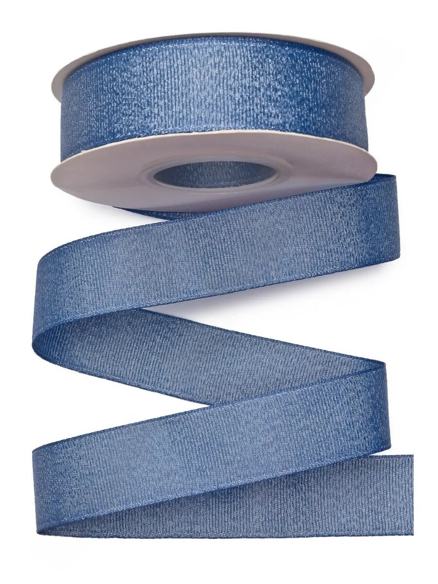 Лента репсовая с люрексом 2,5см (9м)