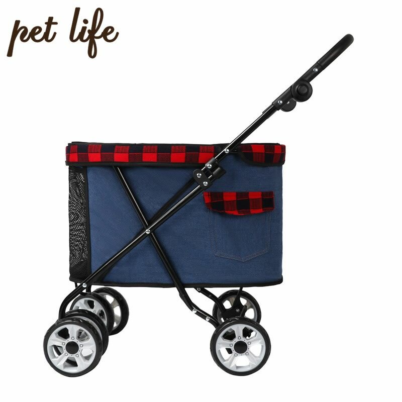 Коляска для животных DODOPET, плюшевый щенок, кошка, складное портативное транспортное средство, дышащая, для путешествий на открытом воздухе