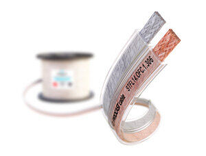 PROCAST cable STFL 16. OFC.1,306 - Плоский инсталляционный Hi-Fi спикерный (акустический) кабель, 16AWG(2x1,306mm2), прозрачный, 64/0,16mm OFC (99,97%), бухта 100m