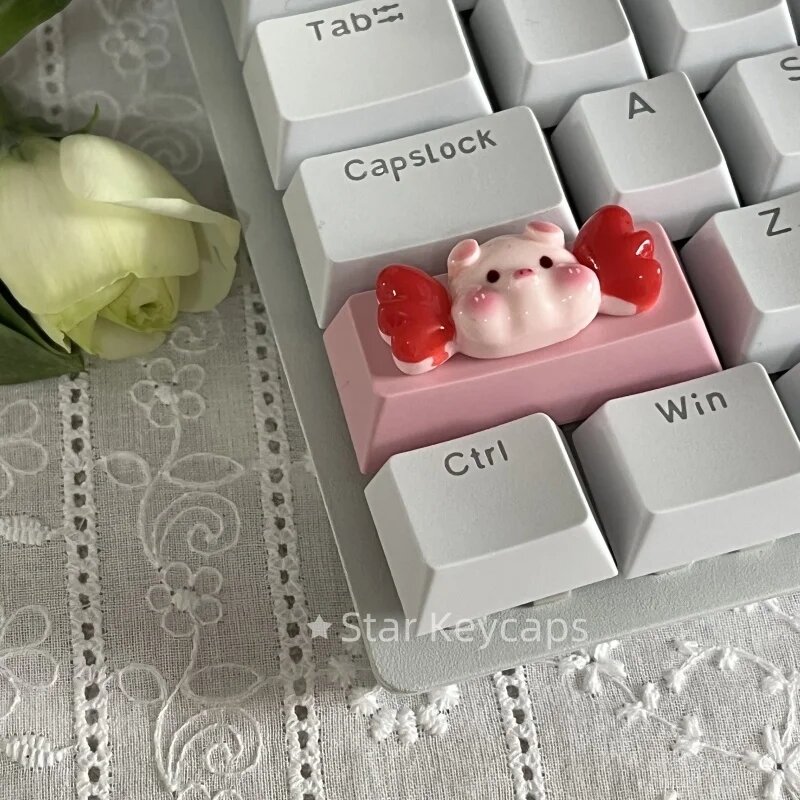2,25U Shift/вход, сменные колпачки для клавиш, колпачки для клавиш с милыми мультяшными крыльями любви для механической клавиатуры Cherry, декоративные аксессуары