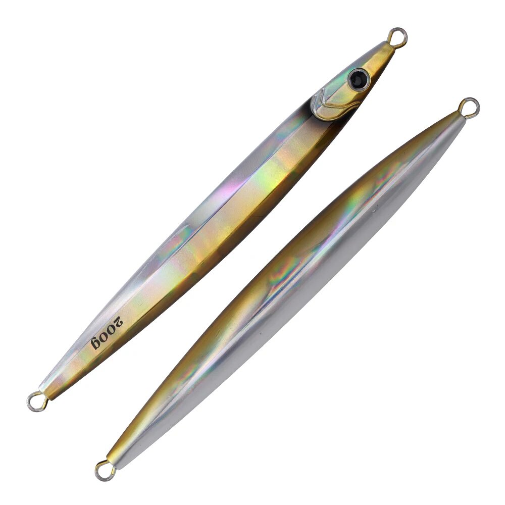 JIGGINGPRO Металлические джиги для морской рыбалки 100г, 130г, 160г, 200г 130g, Yellow