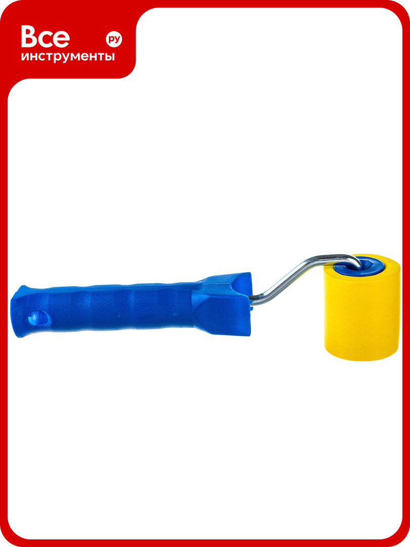 Ролик для прикатки обоев Toolberg 50 90003825986 прижимной бытовой валик с резиновой шубкой и стальной рукоятью