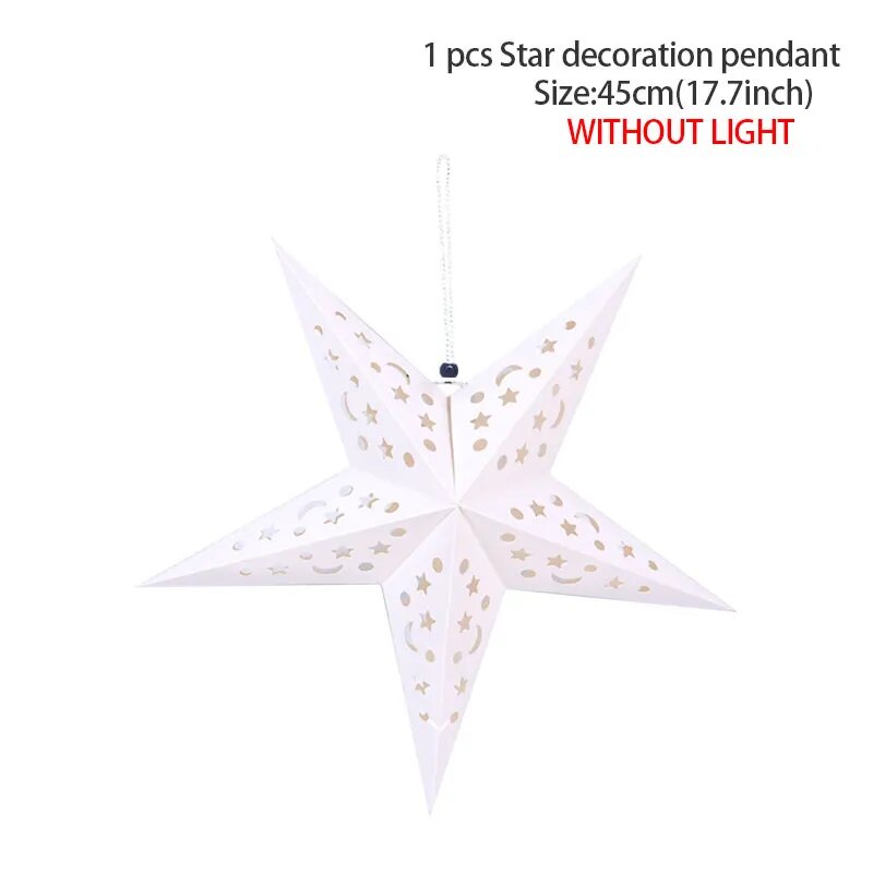30-75 см Ид Мубарак полая звезда подвесной кулон Рамадан украшения дома ислам мусульманский свет бумажный фонарь звезды абажур Декор