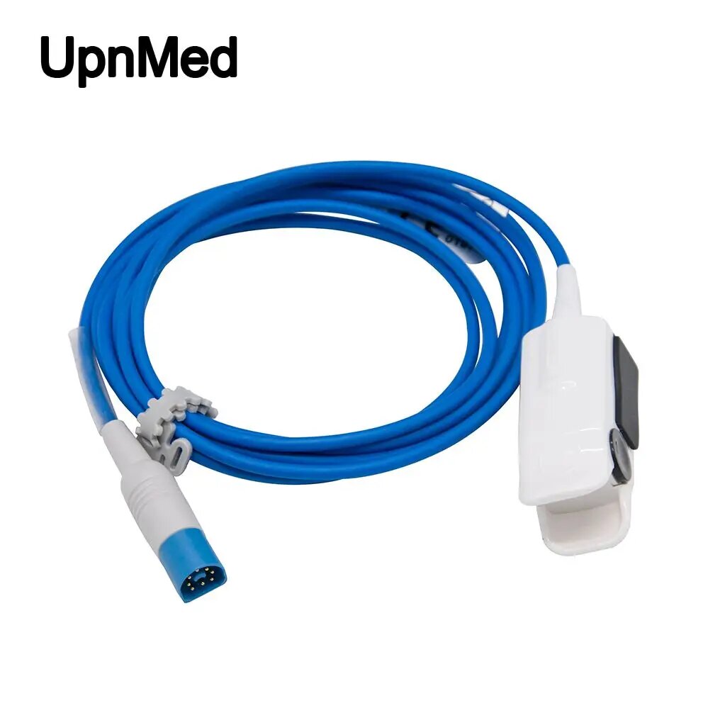 Совместимый с Pphilipss M1196A Датчик Spo2 с зажимом для пальца для взрослых, 8 контактов, 2,8 м