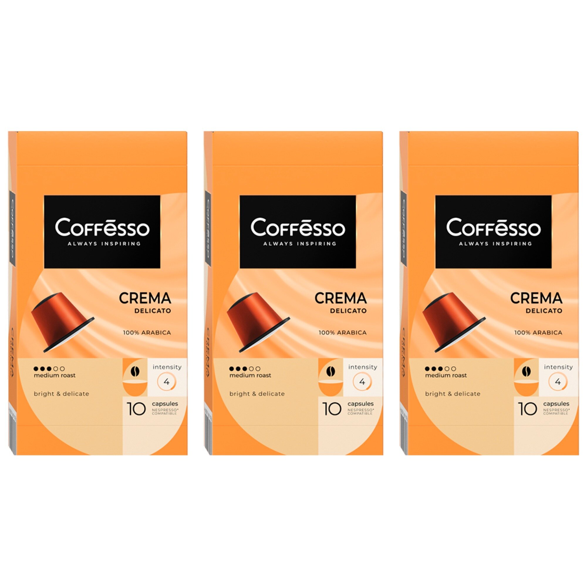 Кофе в капсулах Coffesso, Crema Delicato, 10 шт, по 5 г, 3 уп