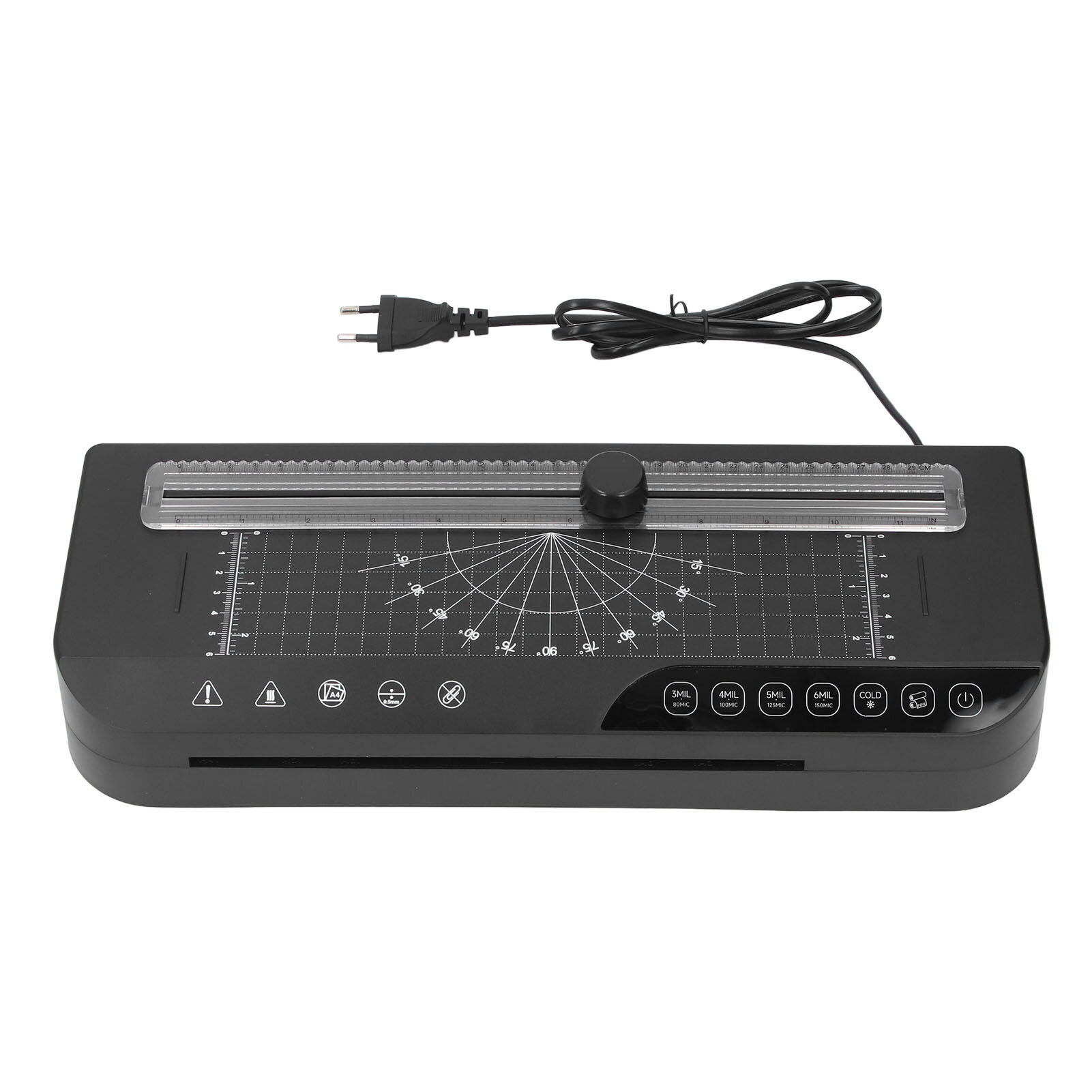 Компактный ламинатор с триммером для офиса, подходит для ламинирования фотографий, меню, документов и чертежей формата А4, скорость 320 мм/мин, вилка FN338 (европейский стандарт), напряжение 220-240 В.