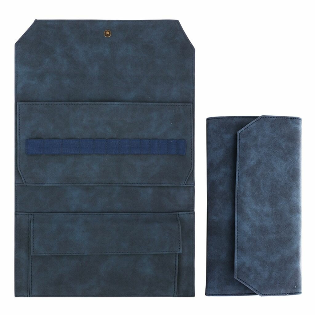 Чехол для круговых спиц Сумка для крючков для вязания, Темно-синий