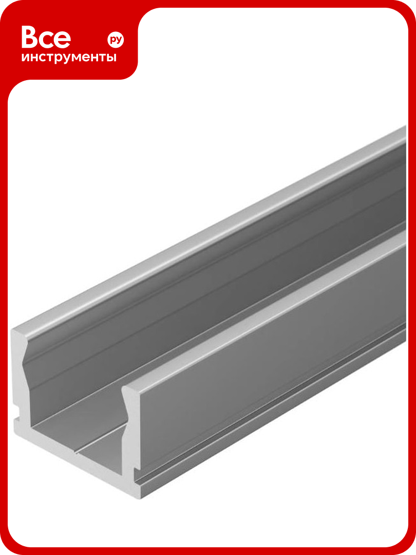 Профиль Arlight PIK-1007-3000 ANOD 3 м 045493, анодированный алюминиевый прямой профиль для стен, серебристый оттенок