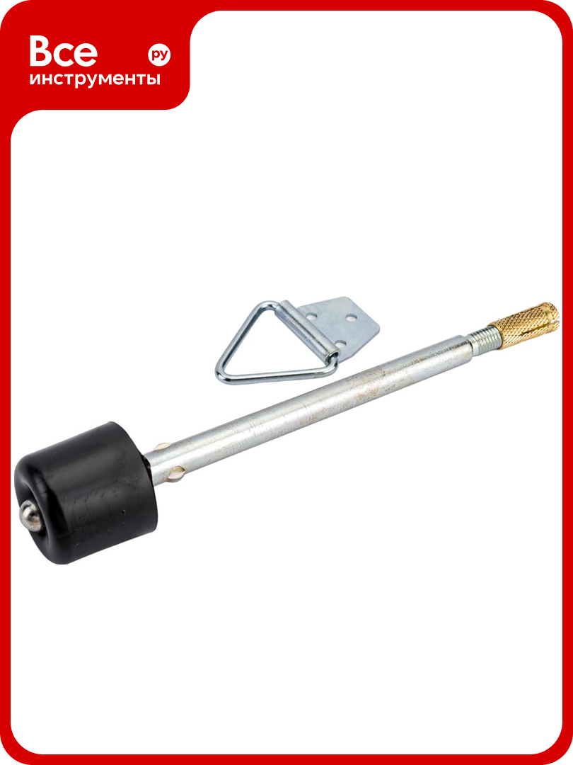 Дверной ограничитель с анкерным креплением Левша 220 мм, с фиксатором, черный У4-9564. Ч, 220 мм