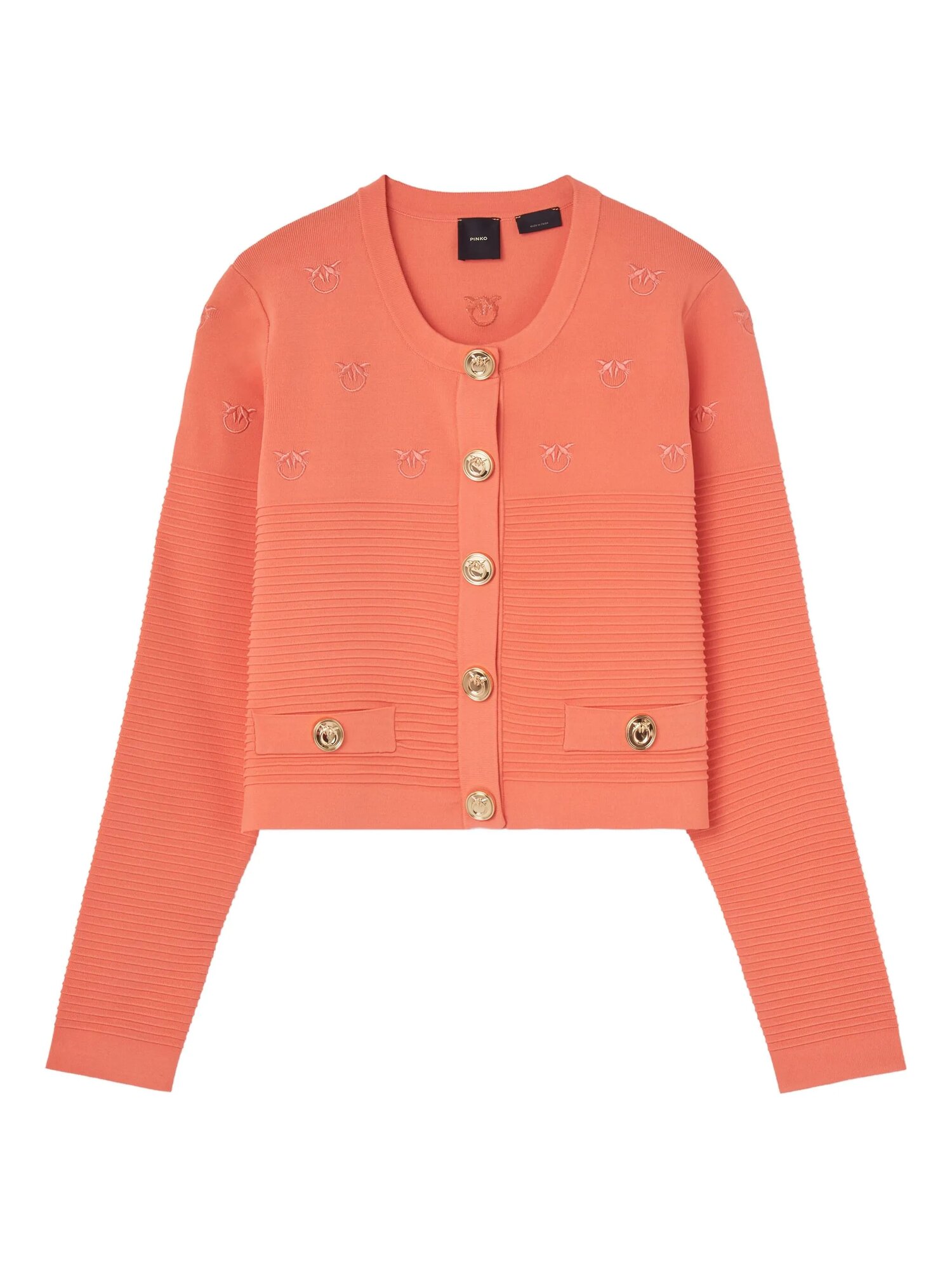 Пиджак Жакет в рубчик с вышивкой