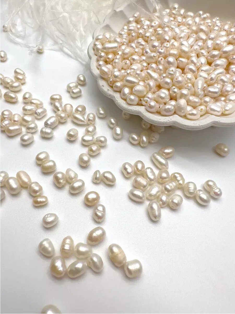 0792/10 Натуральные бусины жемчуга для брошей 10гр. люкс А++