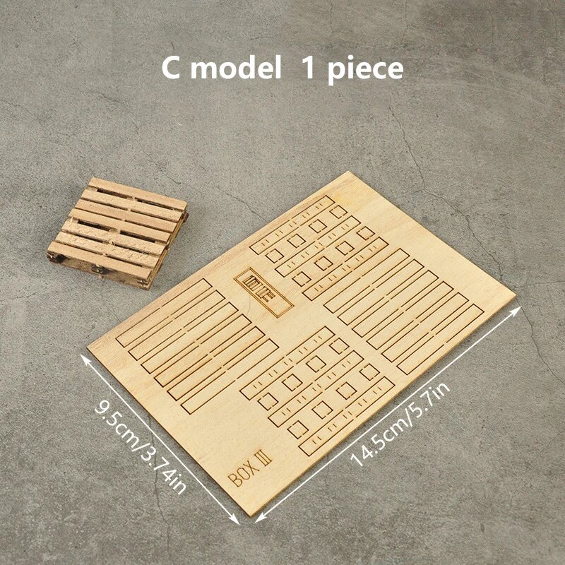 Масштаб 1:35, миниатюрная деревянная коробка/лоток, кронштейн в сборе, модель ручной работы, сделай сам, песочный стол, макет сцены, материалы, комплект диорамы, 1 шт.
