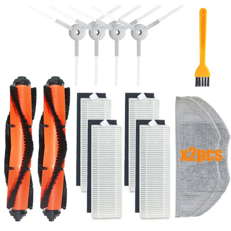 Основная щетка, Hepa-фильтр, тряпка для швабры для робота-пылесоса Xiaomi Mijia Mi Essential G1, аксессуары для робота-пылесоса MJSTG1, Оранжевый