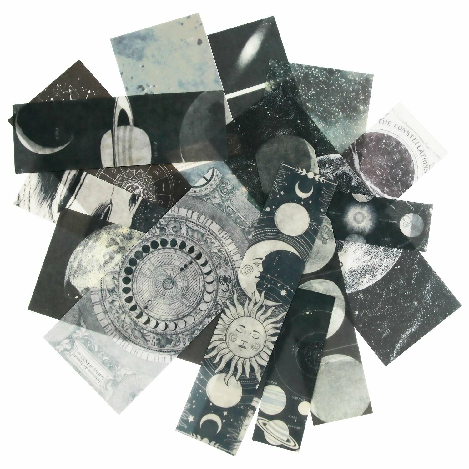 Набор из 45 винтажных наклеек в стиле ретро-планеты для творчества, декора и оформления буквала, альбомов, дневников, подарков