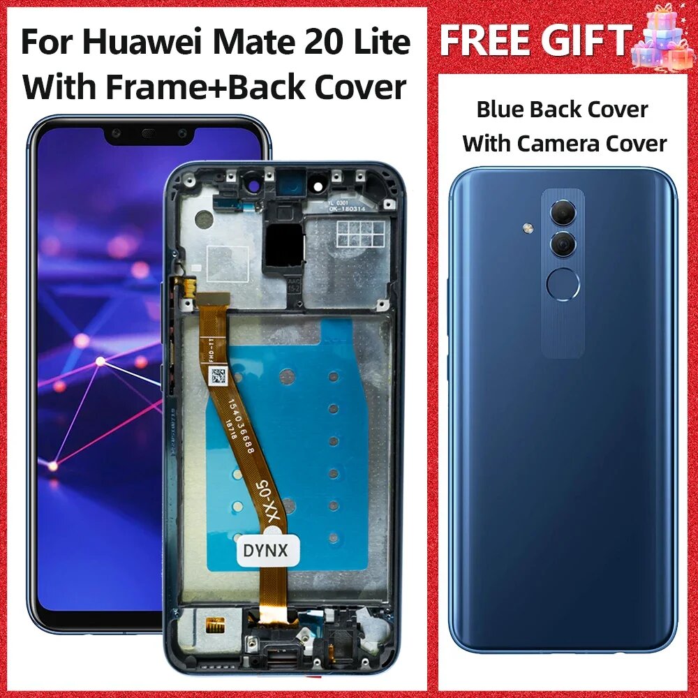 100% протестированный 6,3-дюймовый ЖК-дисплей для Huawei Mate 20 Lite, дигитайзер сенсорного экрана SNE-AL00 SNE-LX1 SNE-LX2, запасные части в сборе Blue Kit