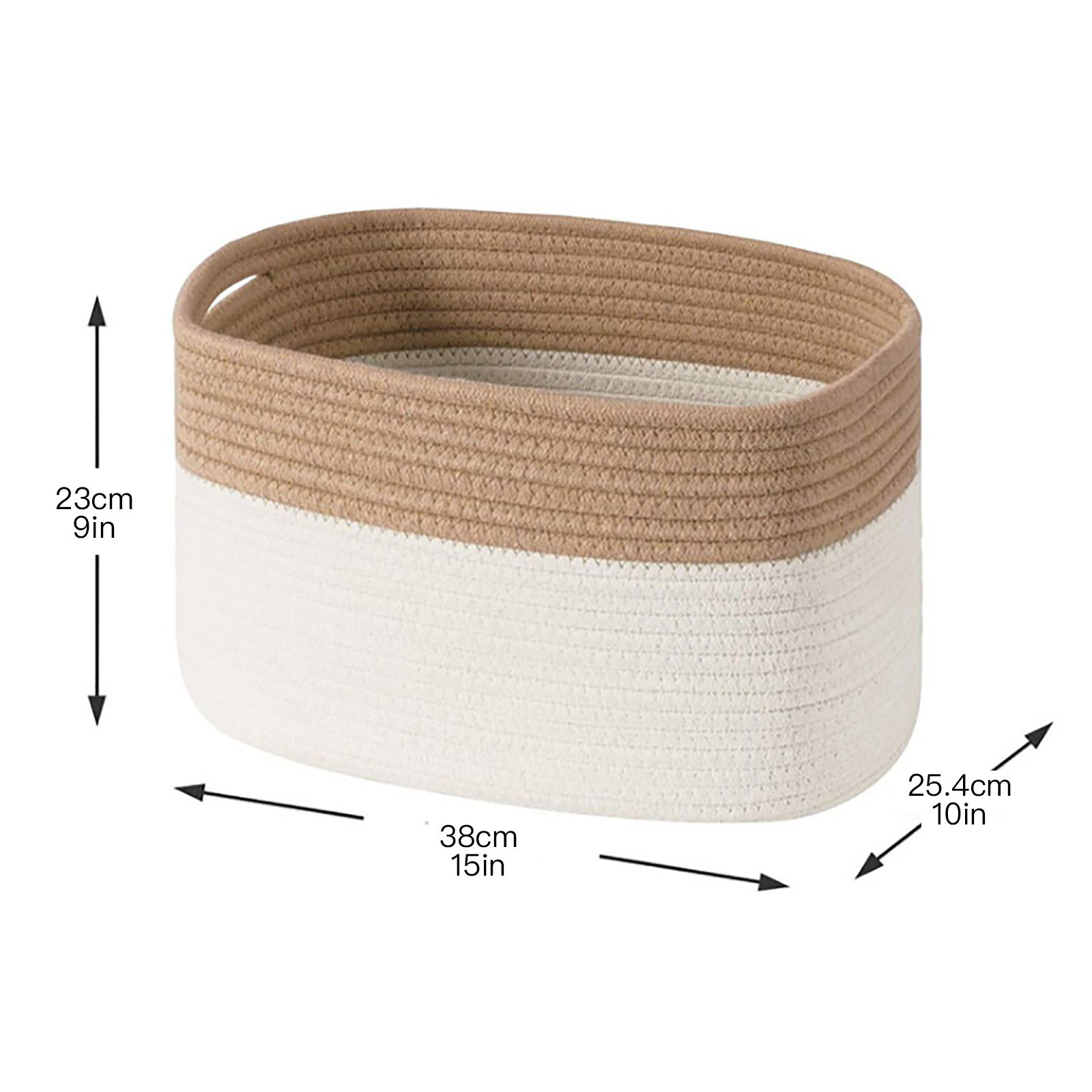 Коробка для хранения хлопковой веревки, прямоугольная корзина для хранения, органайзер для детских игрушек, коробка для детской, гостиной, ванной комнаты