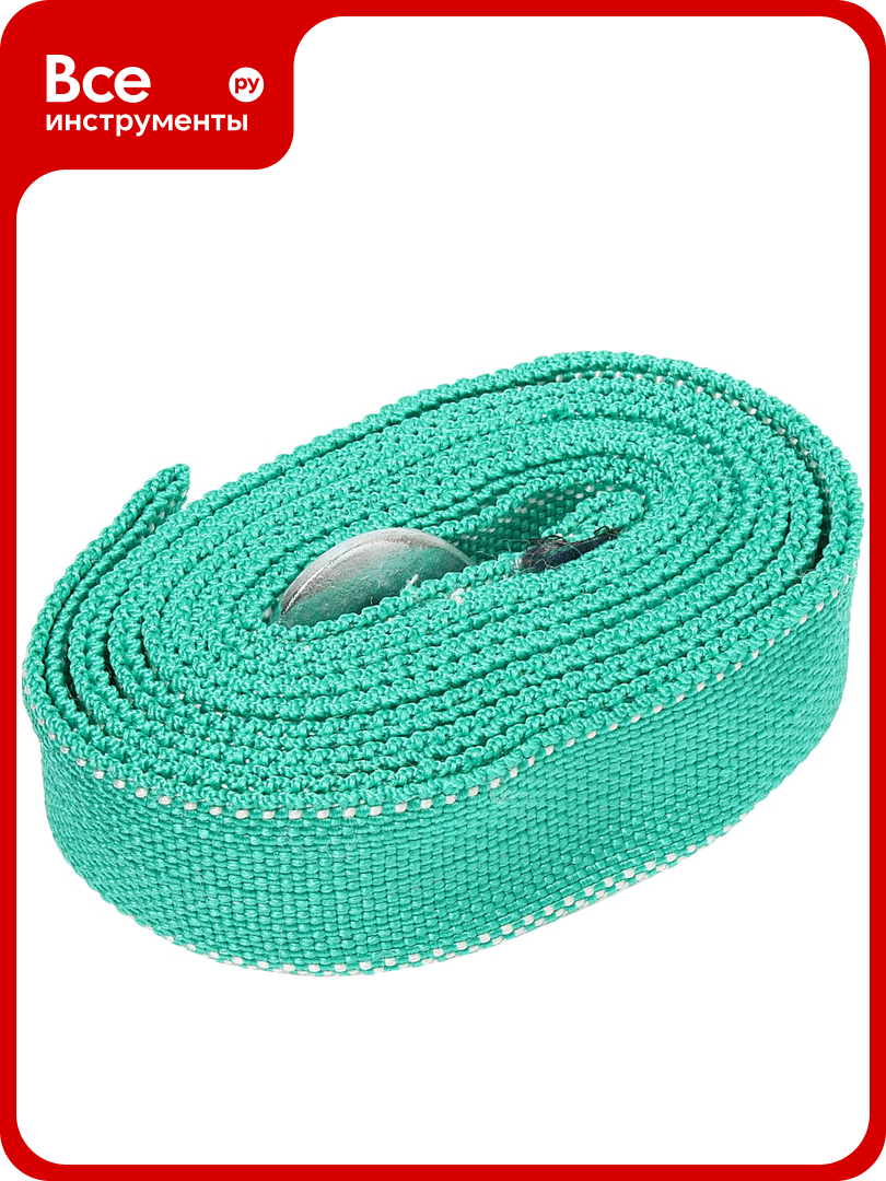 Буксировочный ленточный трос автостоп 10000кг, 6м, крюк-петля в чехле AB-10ЧКП