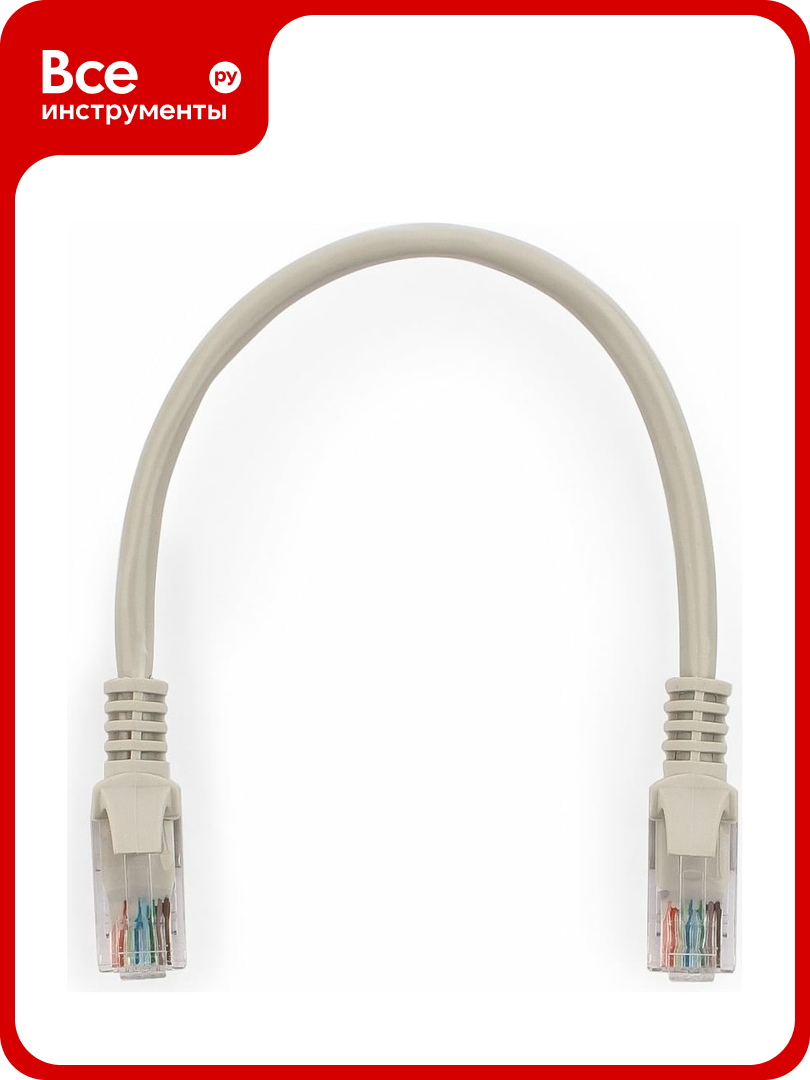Литой патч-корд Cablexpert UTP категории 5e, 0.25м, многожильный PP12-0.25M