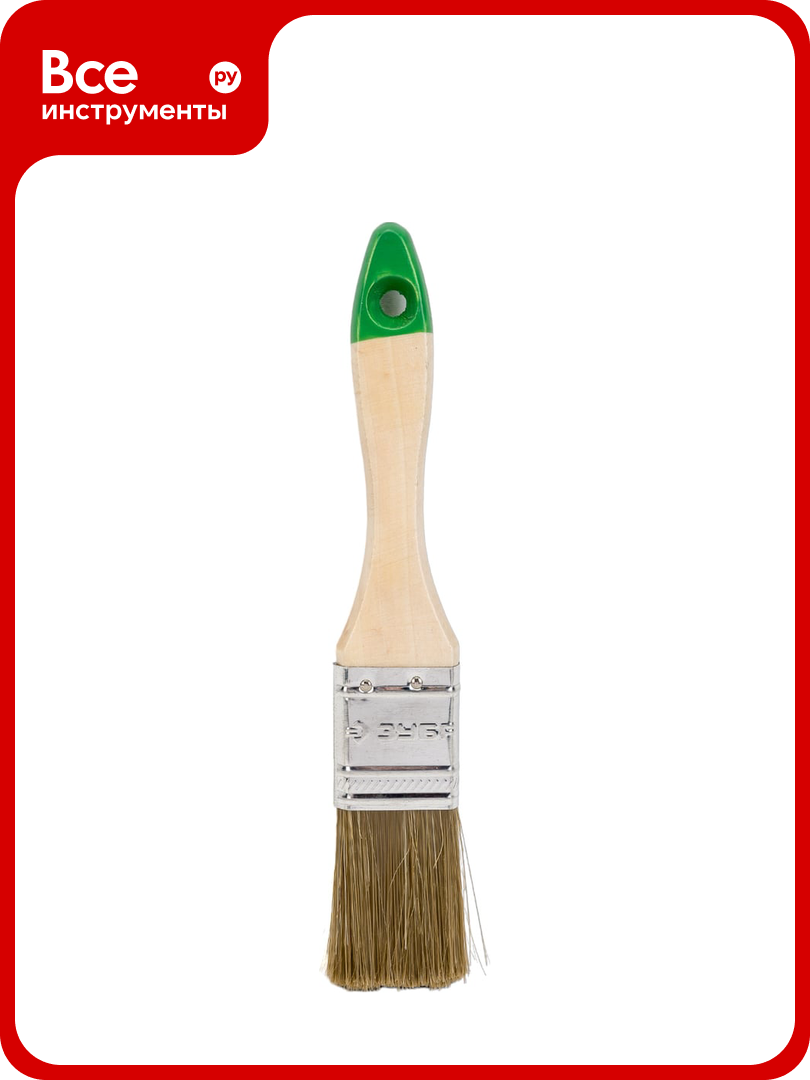 Плоская кисть ЗУБР лазурь-мастер 4-01009-038