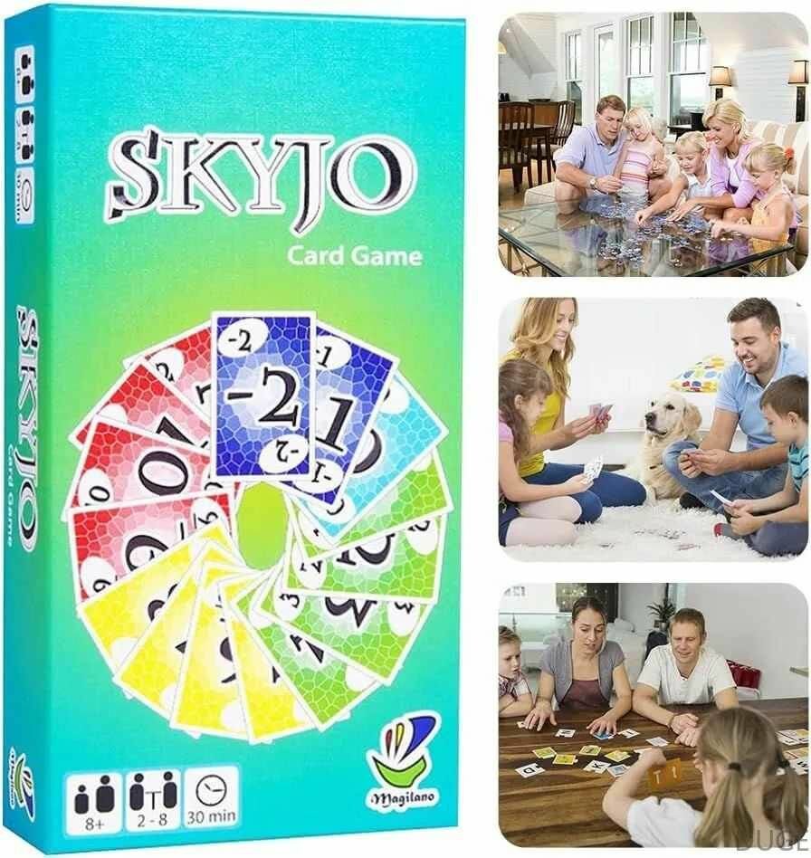Игральные карты, Skyjo Action, настольные игры, семейные встречи, 2-8 человек