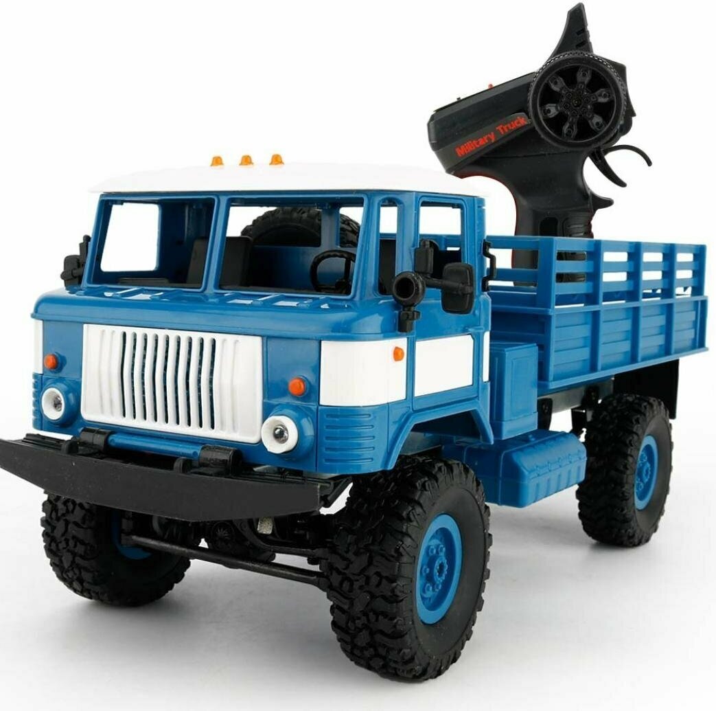 Радиоуправляемая машина WPL Газ 66 грузовая 4WD RTR масштаб 1:16 RTR 2.4G - WPLB-24-Blue