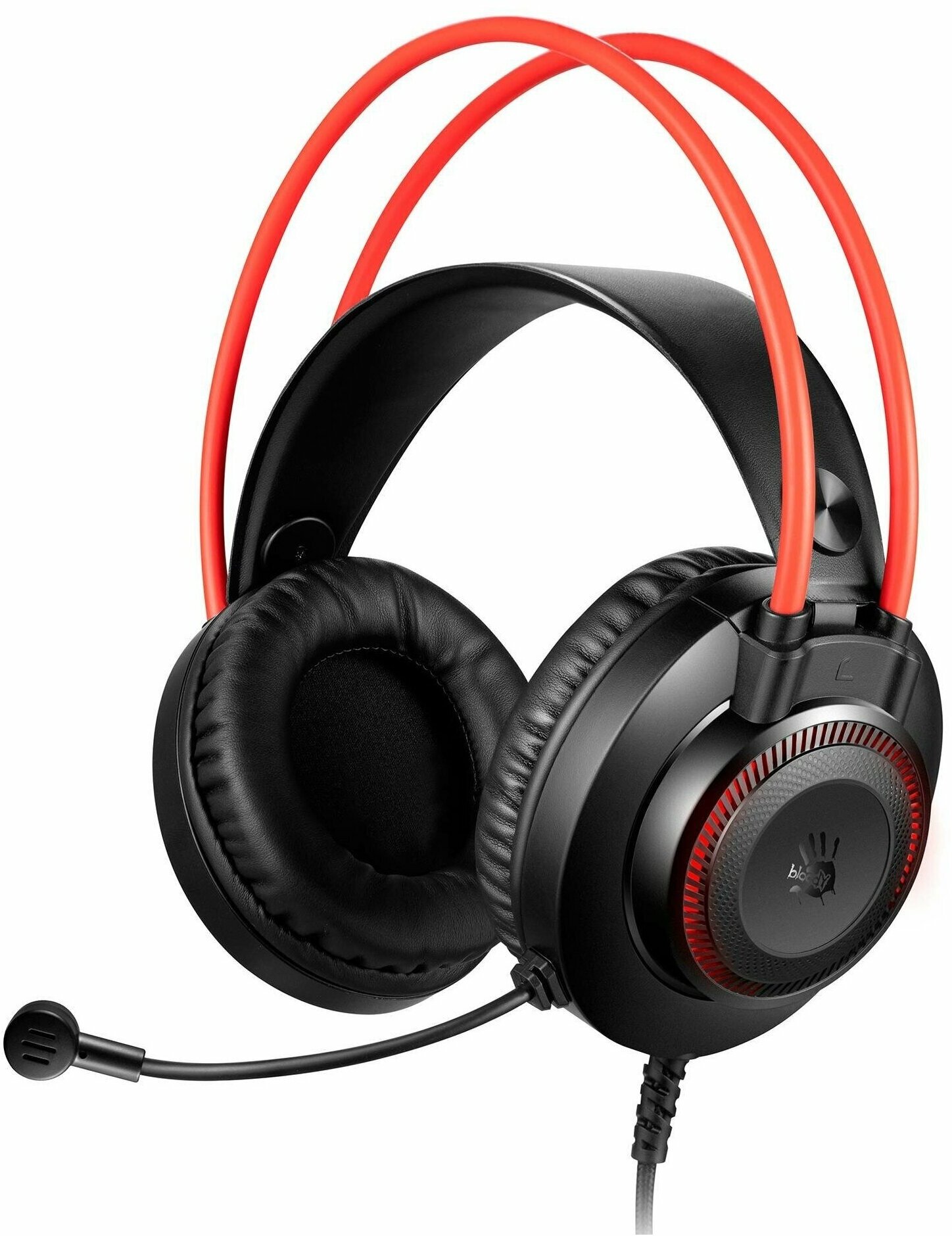 Наушники A4Tech Bloody G200S игровые с микрофоном цвет черно-красные