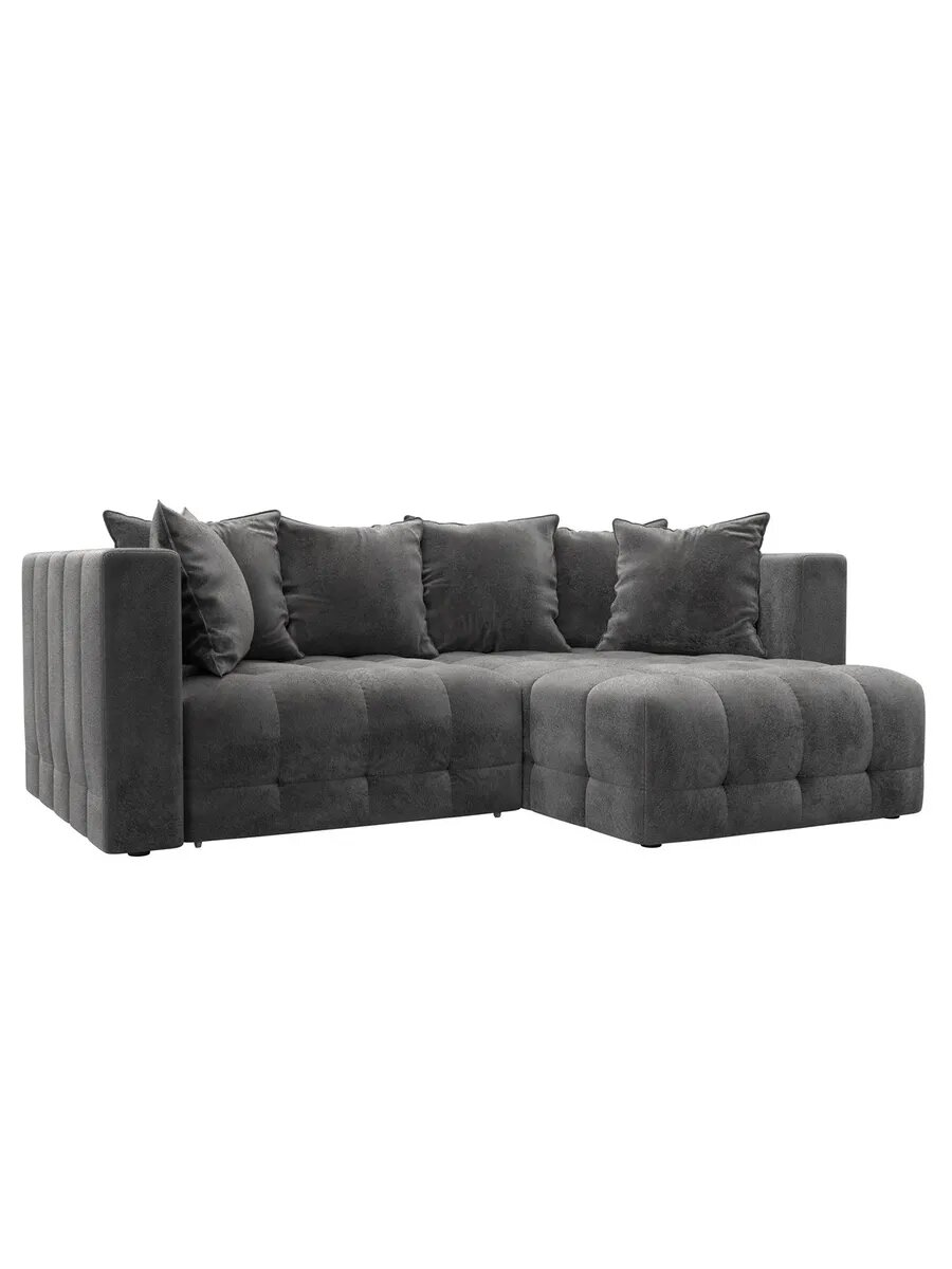 Большой угловой диван Европа, ящик для белья, спальное место 144х192 см, угол универсальный, велюр