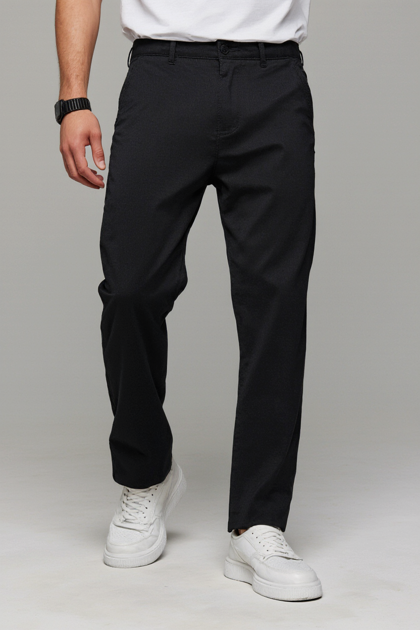 Брюки чинос классические прямые черные