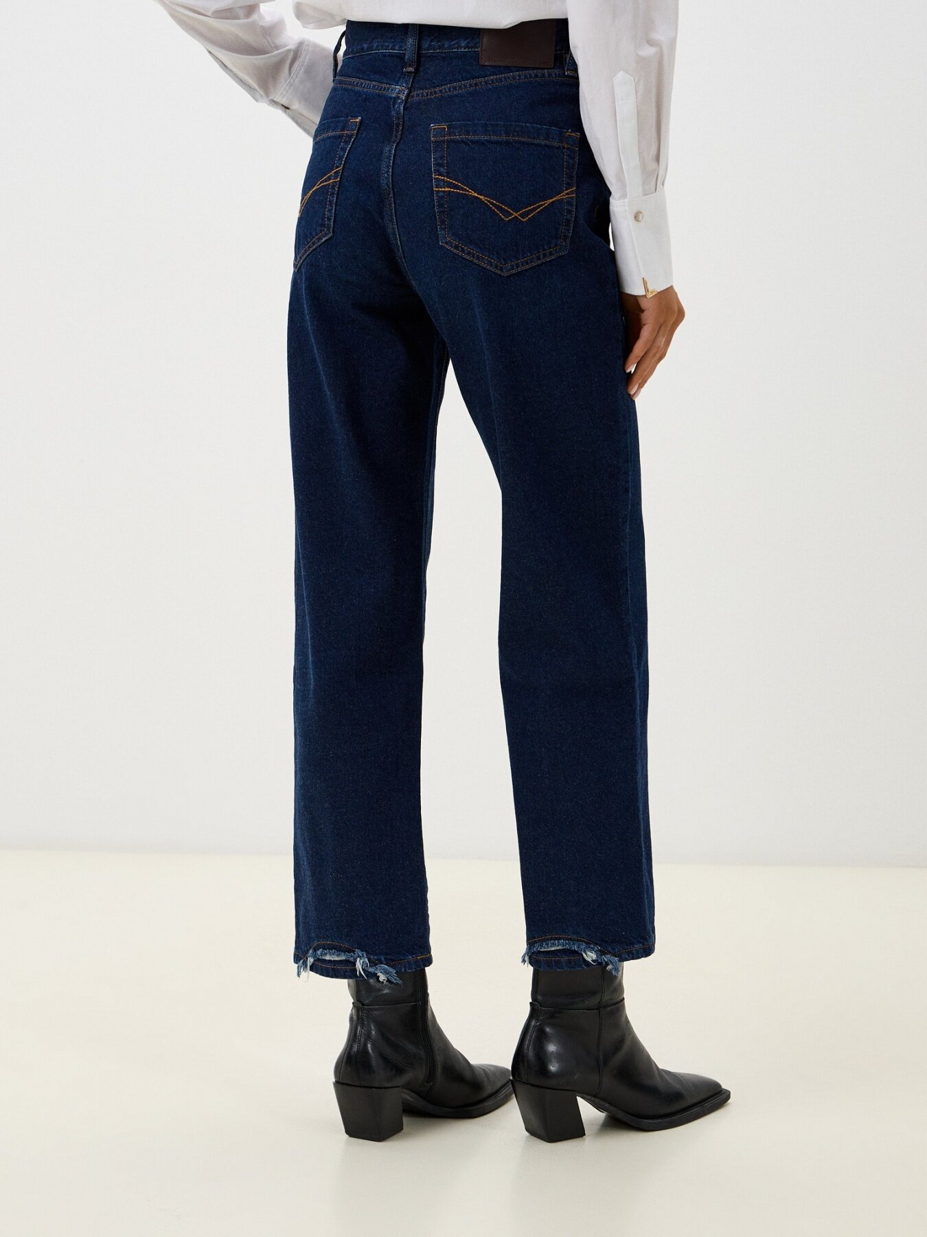 Джинсы мом Alessandro Manzoni Jeans, размер 42, темно-синий — фото 1