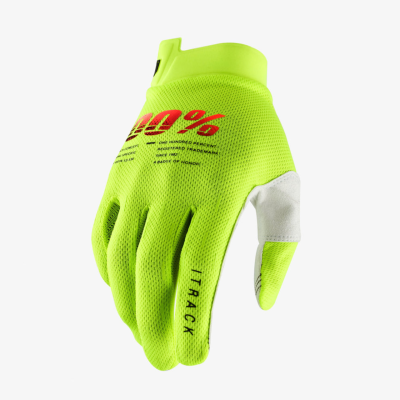 Мотоперчатки 100% ITrack Glove (Fluo Yellow, S, 2025 (10008-00010))