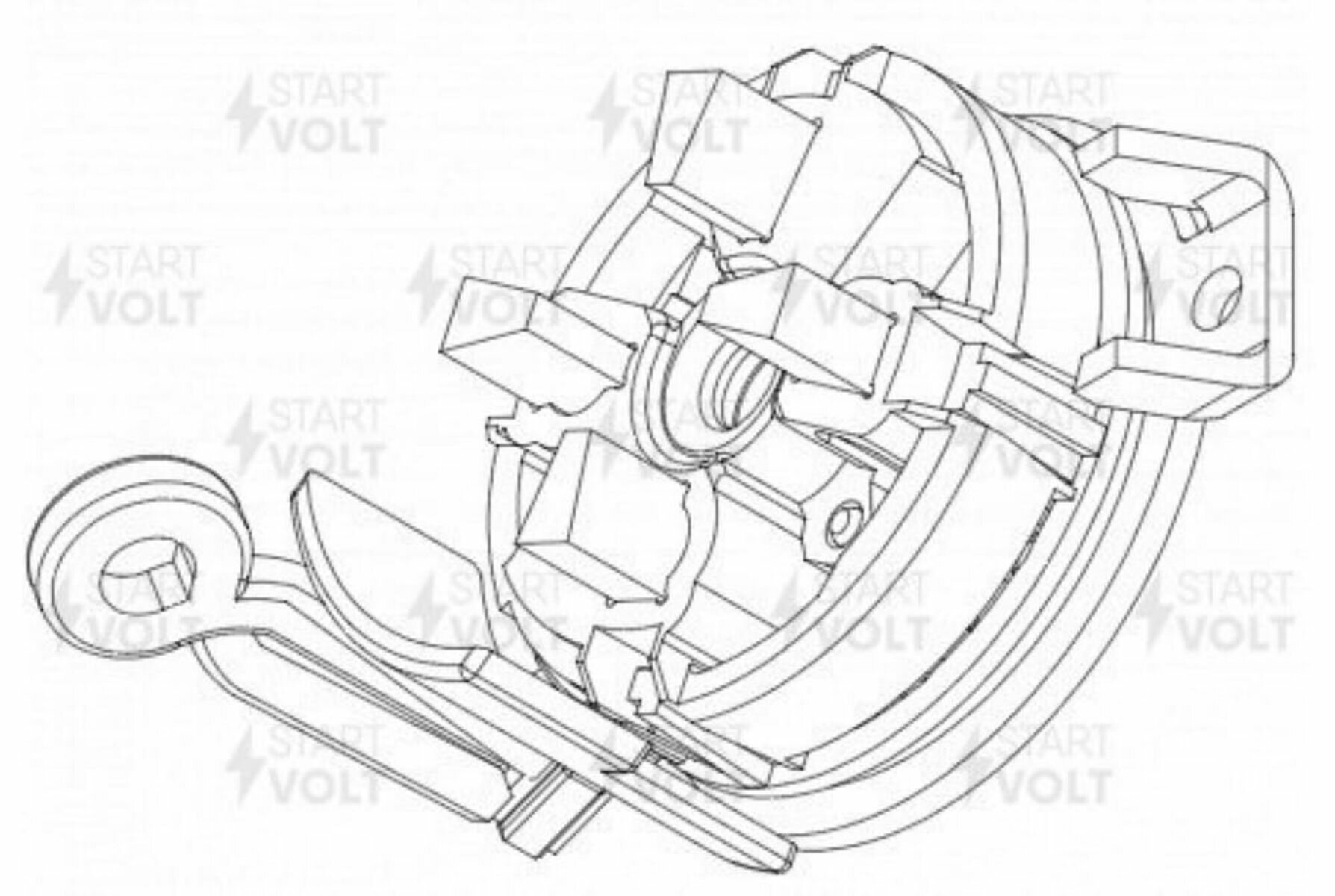 Узел Щеточный Стартера Для А/М Ford Focus Ii (04-) 1.4I/1.6I/Focus Iii (10-) 1.6Ti (Vbs 1402)(Startvolt Vbs 1402)