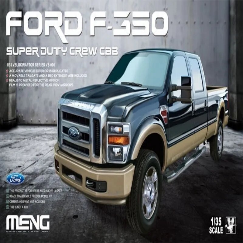 Meng 1:35 vs-006 ford f-350 п кап super duty crew cab - пластикова модель автомобиль