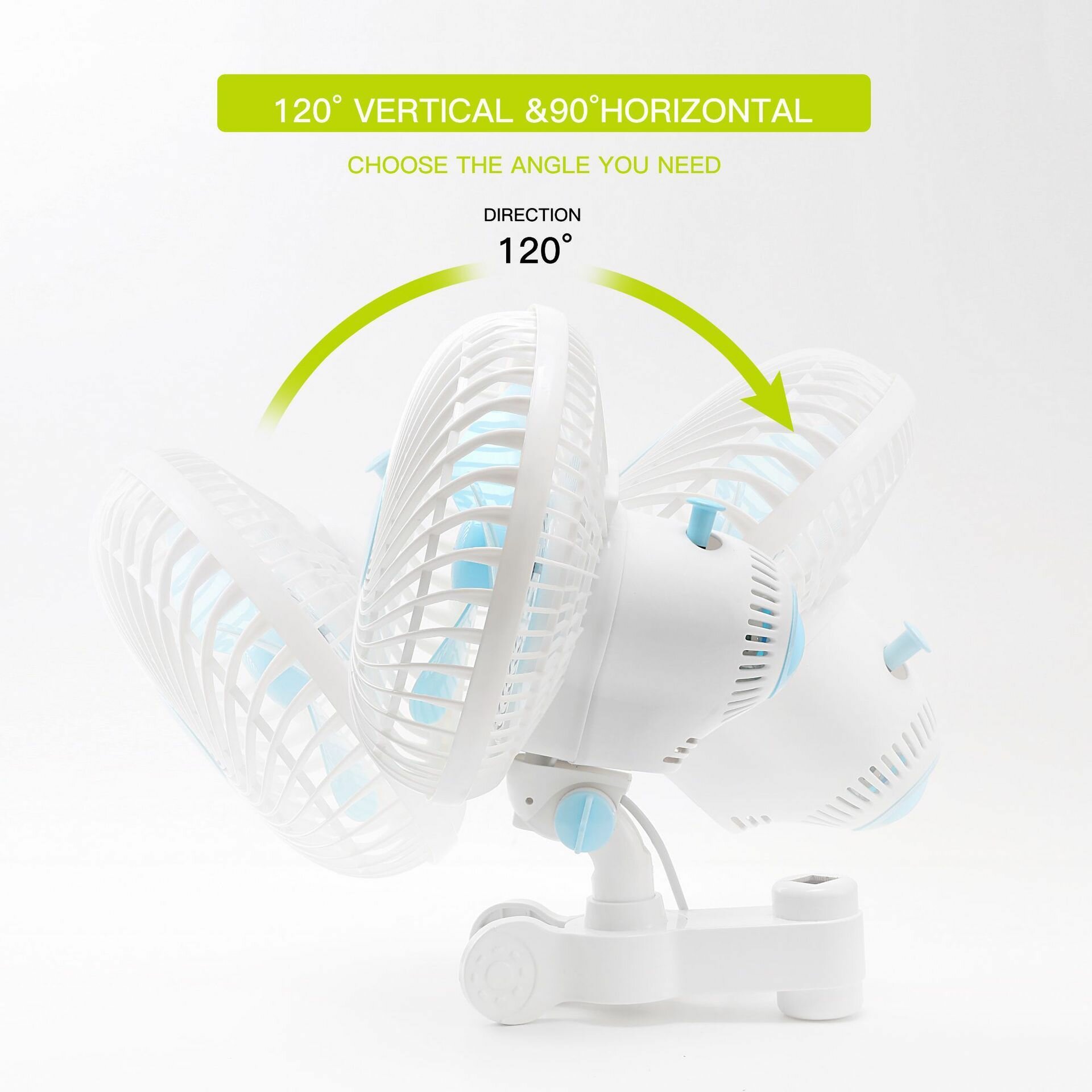 Вентилятор обдува растений Fan 16 см, вентилятор на прищепке для гроутента, гроубокса.