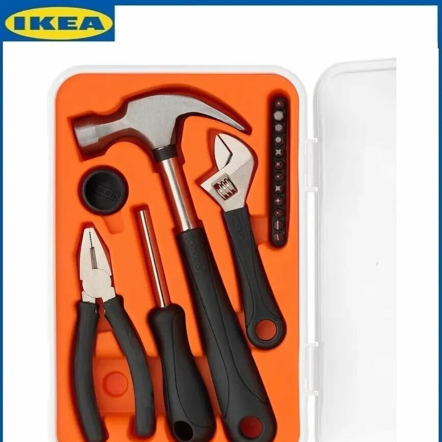 Набор инструментов 17 предметов IKEA для дома и ремонта: универсальные гаечные ключи и ручные инструменты
