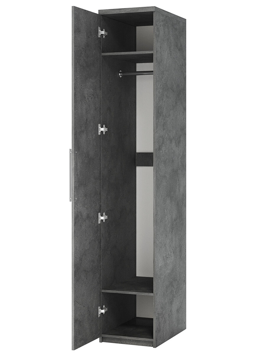 Шкаф для одежды Ритм МШ-11 распашной 30х60х240 серый Ароза Реликтовая