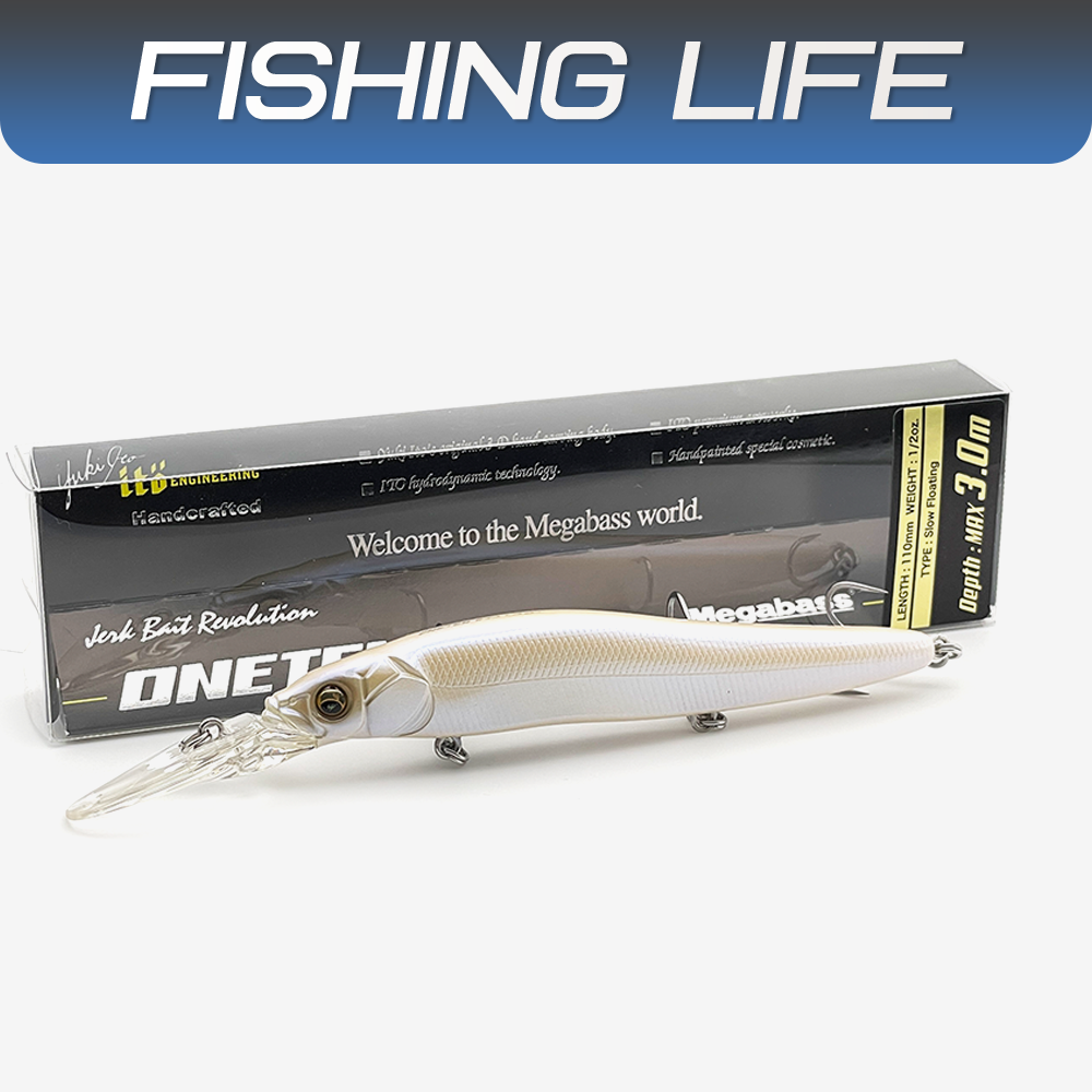 Воблер Megabass ONETEN R+2 (110мм, 14гр, slow floating) - FRENCH PEARL