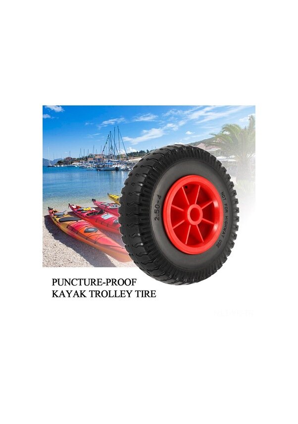 Колесо для коляски Eva+нейлон 8 дюймов, прочное, грузоподъемность 150 кг, M1514, черно-красное