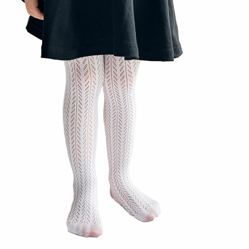 Детские дышащие чулки из полой сетки с нижним носком-V-образные белые-M