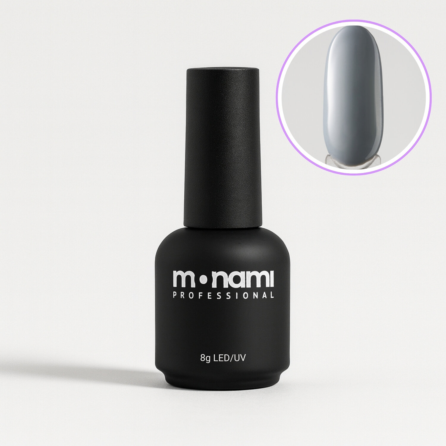 Гель-лак Monami Space Gray Tesseract 8 г средний серый оттенок для сверхскоростных полетов