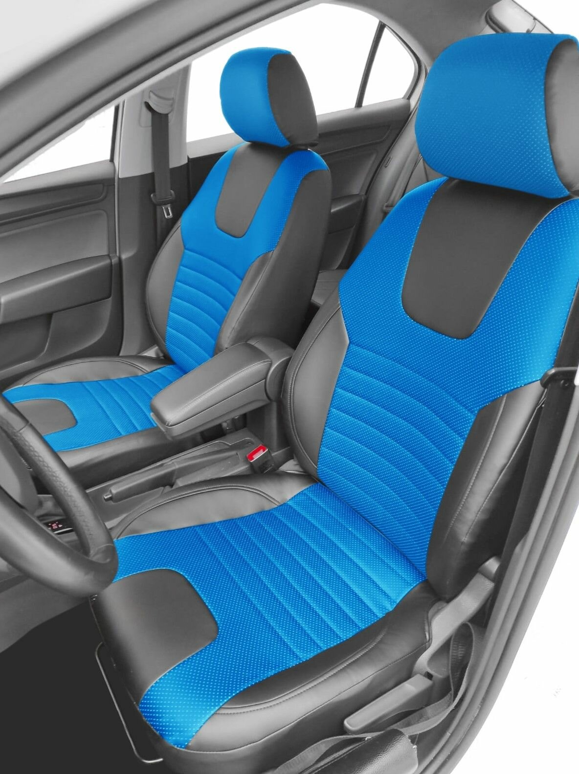 Чехлы на сиденья из экокожи для Шкода Рапид / Фольксваген Поло Лифтбек