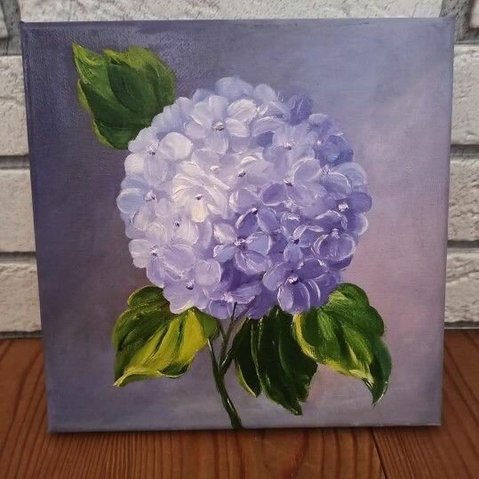 Картина маслом Гортензия