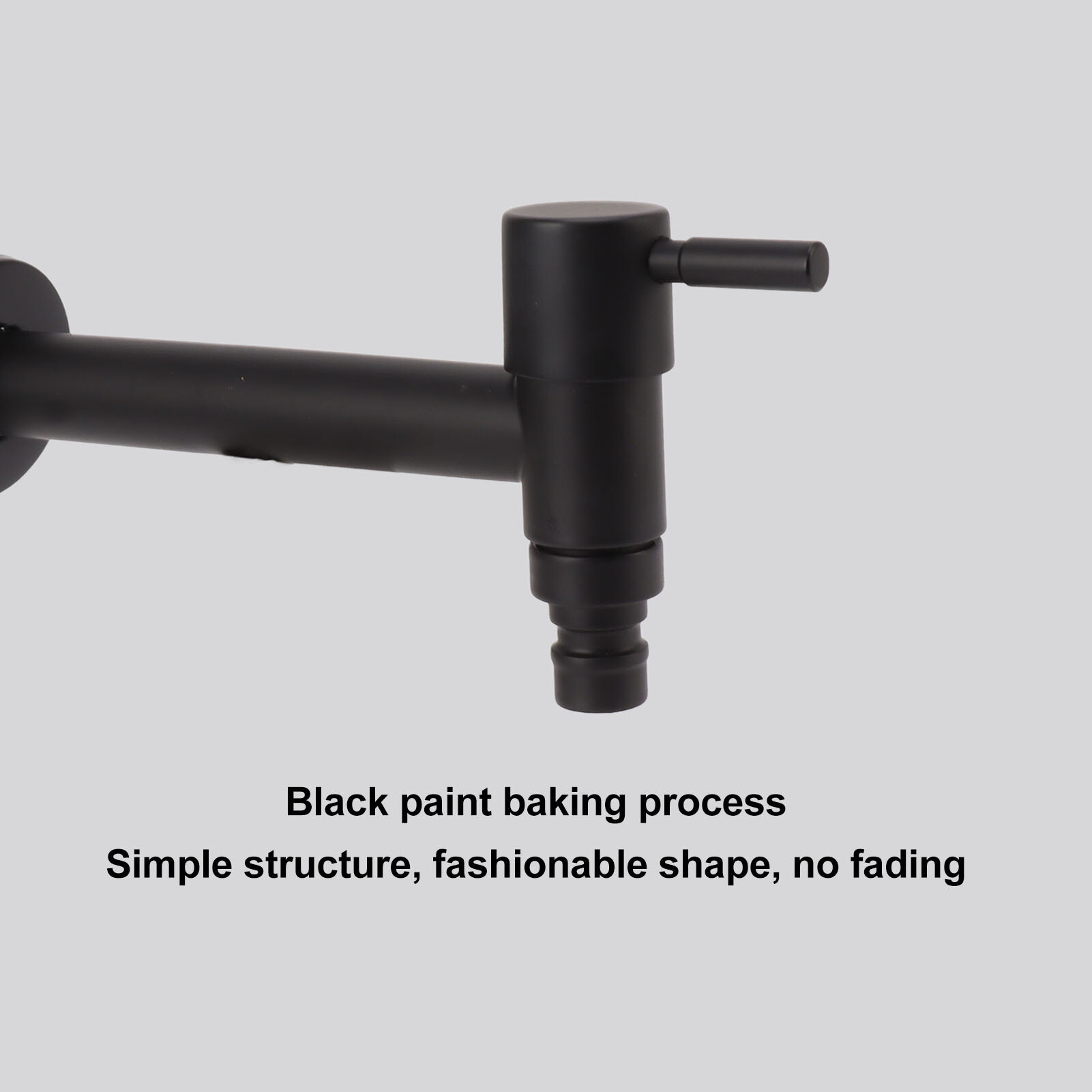 G1/2 настенный кран для холодной воды из нержавеющей стали 304, смеситель для холодной воды с одной ручкой, смеситель для ванной и сада, черный для стиральной машины